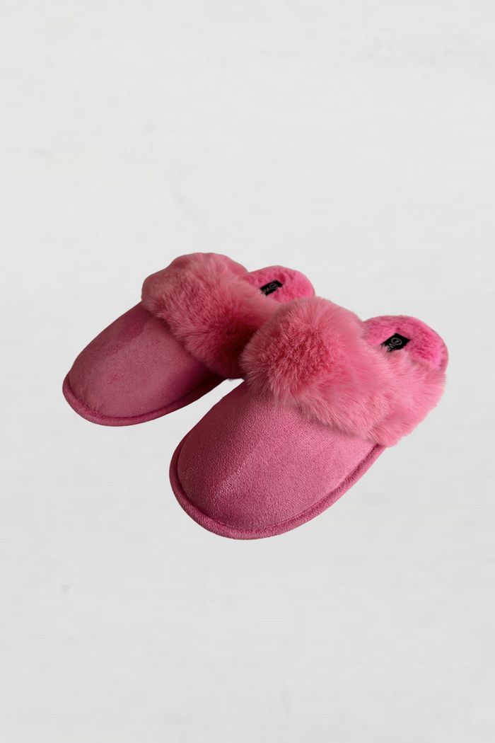 Pink Fur Slippers