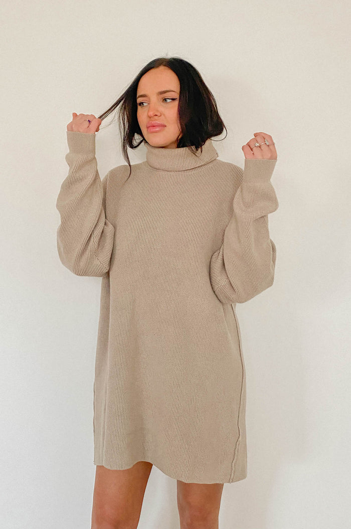 Turtleneck Sweater Dress