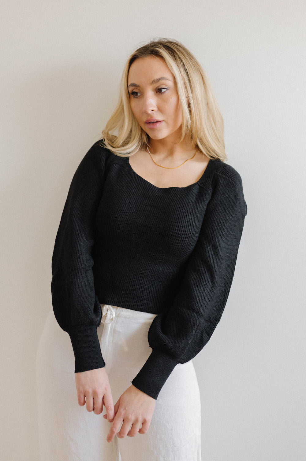 Eliza Square Neck Puff Sleeve Top